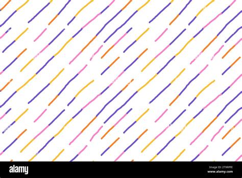 Naive Seamless Squiggle Pattern With Bright Hand Drawn Lines On A Light