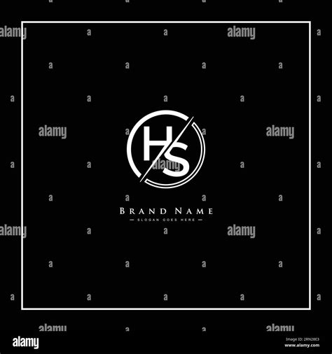 Vector Template For Initial Letter Hs Logo Elegant Monogram Logo For