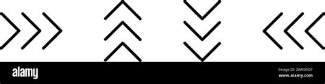 Swipe Icon Set Arrow Button Symbol Triangle Arrow Up Down Left