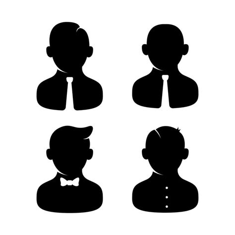People Silhouettes Icon Vector Image Design Set 14339063 Vector Art At