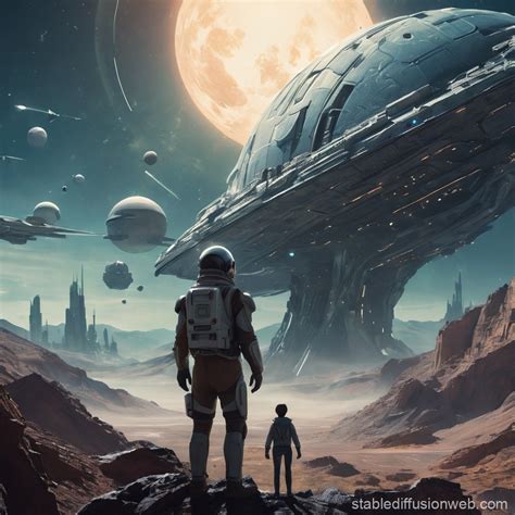 Celestial Sci Fi Fantasy Book Cover Stable Diffusion Online