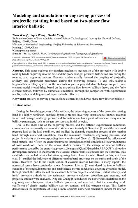 Pdf Modeling And Simulation On Engraving Process Of Projectile