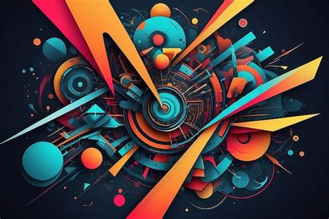 Premium Photo Generative Design Artwork Graphics Of Bizarre Computer Vector Generated Shapes