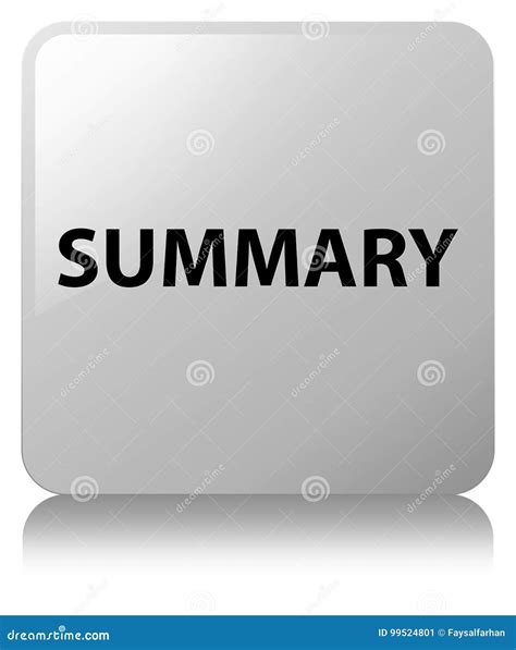 Summary White Square Button Stock Illustration Illustration Of Recap