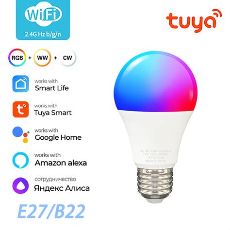 Jual E27b22 Tuya Wifi Smart Light Timer Dimmable Rgbcw Music Scene