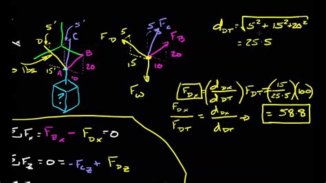 Engineering Statics 05 3d Problem Vector Practice Pe Youtube