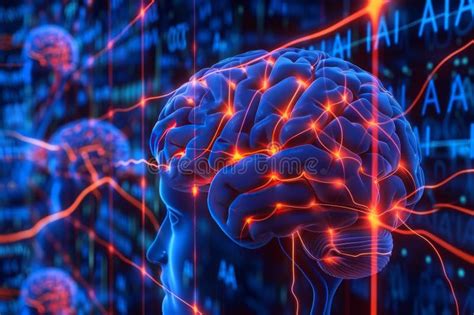 Ai Brain With Glowing Neural Connections Advanced Artificial