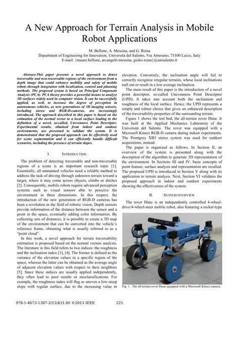Pdf A New Approach For Terrain Analysis In Mobile Robot Applications