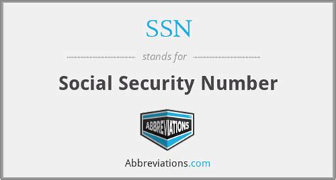 What Does SSN Stand For