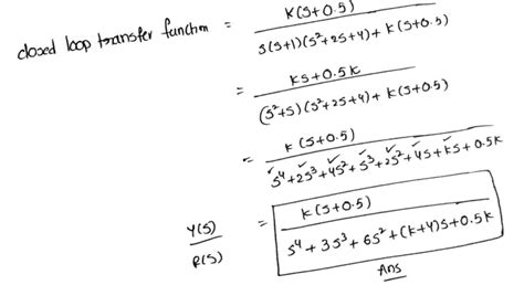 Solved 5 Show The Root Locus Rl Of The Closed Loop System