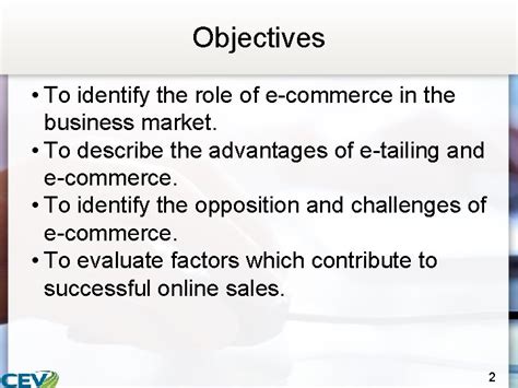 1 Objectives To Identify The Role Of Ecommerce