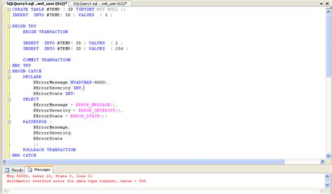 Systems Sql Server Trycatch And Error Handling