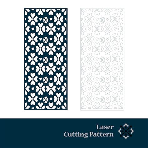 레이저 절단용 장식 패널 프리미엄 벡터