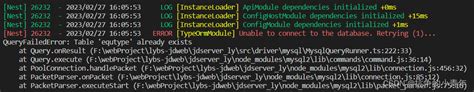 Nestjs Typeorm Queryfailederror Table Equtype Already Exists