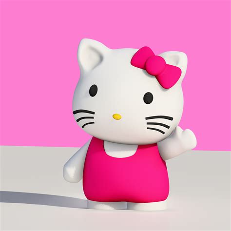 Archivo Stl Hello Kitty Multicolor 👋 3mf ・plan De Impresión En 3d Para