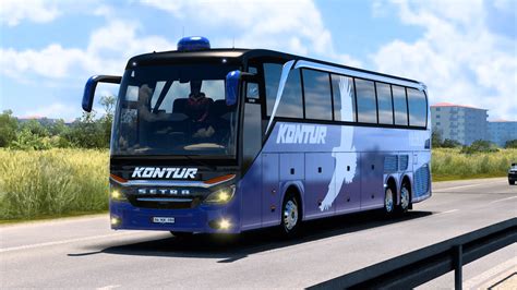 Setra 517 Hdh Topclass 2021 V2 Kontur Blue Skİn 1 45 Ets 2
