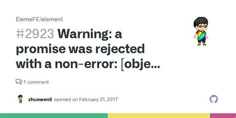 Warning A Promise Was Rejected With A Non Error Object String