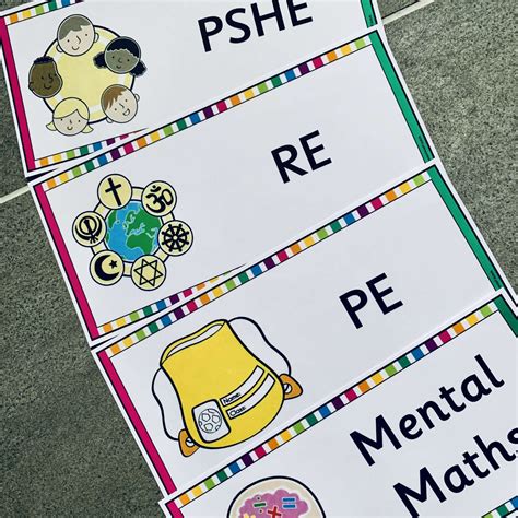 Rainbow Visual Timetable Primary Classroom Resources