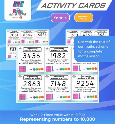 Year 4 Representing Numbers To 10 000 Activity Cards Year 4 Place