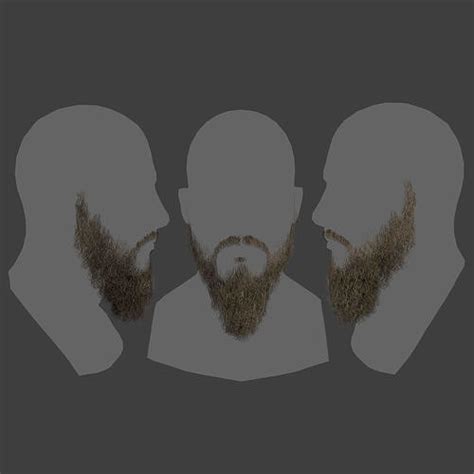 3d Model Low Poly Realistic Realtime Beard Vr Ar Low Poly Cgtrader