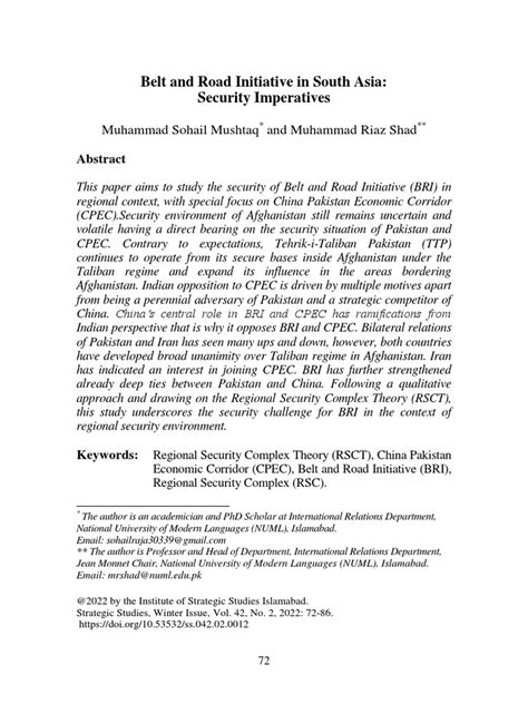 M Sohail Mushtaq And Muhammad Shad Vol 2 2023 Pdf Afghanistan Pakistan