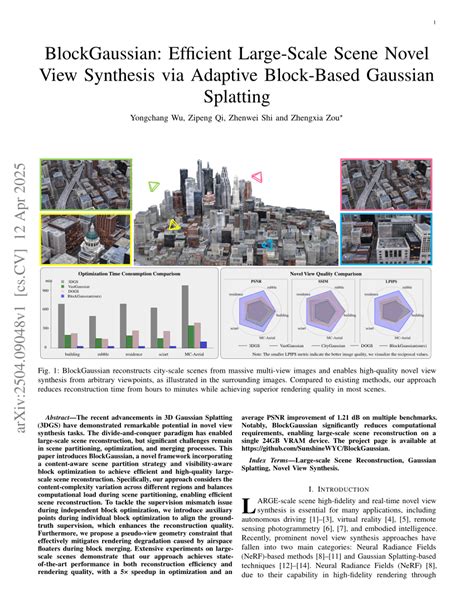 Pdf Blockgaussian Efficient Large Scale Scene Novelview Synthesis Via Adaptive Block Based