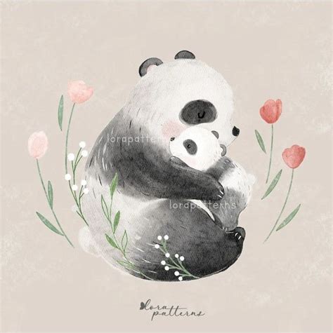 Adorable Panda Bears Hugging