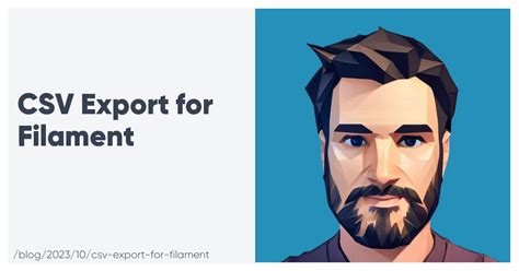 Csv Export For Filament