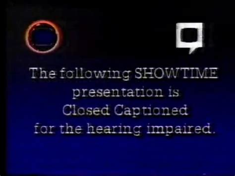 Showtime Closed Captioned Bumpers Audiovisual Identity Database