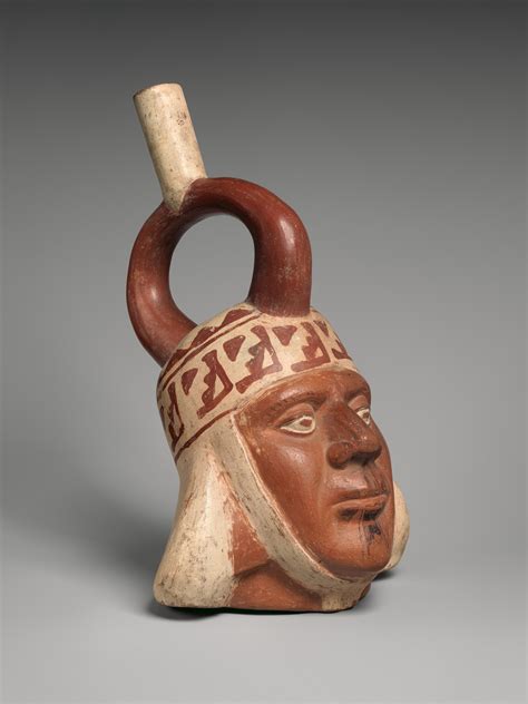 Moche Artists Bottle With Portrait Head Moche The Metropolitan