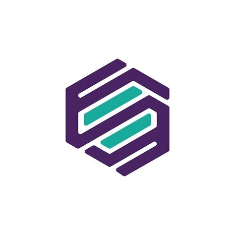 Lettre Initiale Abstraite Logo Sc Ou Cs En Couleur Vert Violet Isolé