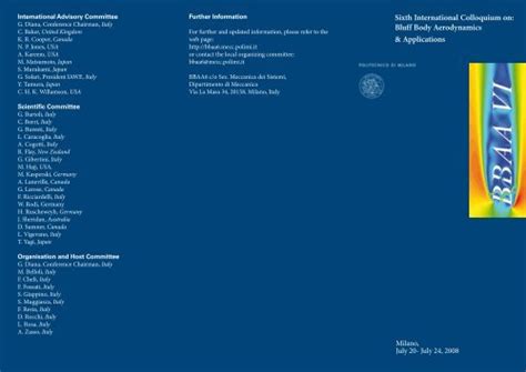 Bluff Body Aerodynamics And Applications