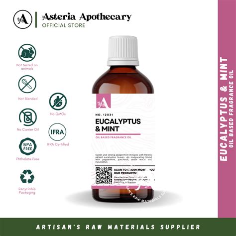 Eucalyptus And Mint Fragrance Oil 30ml And 100ml For Soap Candles