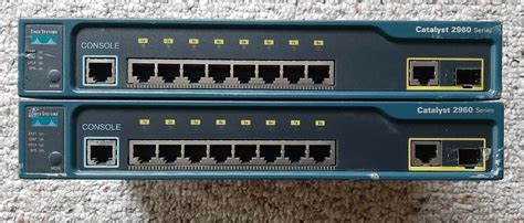 Qty 2 Cisco Catalyst 2960 8 Port 10 100 Ethernet Switch Gb Sfp Ws C2960 8tc L