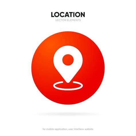 Premium Vector Target Pin Point Icon Red Map Location Pointer Icon