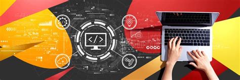 Web Development Concept With Person Using A Laptop Stock Image Image