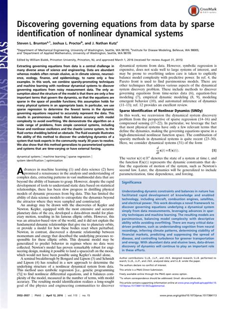 Bruntonsindy Pdf Nonlinear System Dynamical System