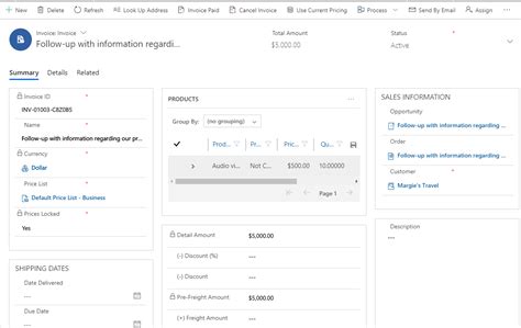 Dynamics 365 Sales Invoice Template At Anthony Monroy Blog