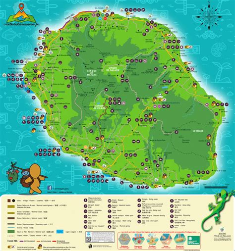 Carte touristique de la Réunion Voyage Carte Plan