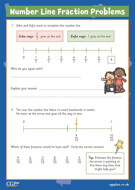 Fractions On A Number Line Year 3 Cgp Plus