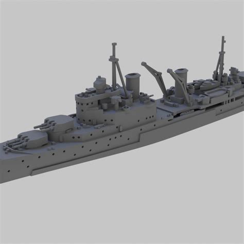 3d Printable Ww2 Royal Navy Fiji Crown Colony Class Cruiser By Lee Mccoll