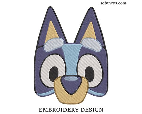 Bluey Face Template