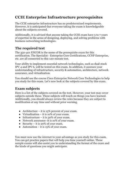 PPT CCIE Enterprise Infrastructure How To Study For It PowerPoint