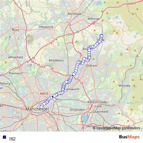 Bus 182 Stops And Times In Oldham