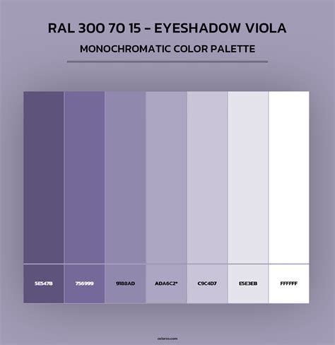 Ral 300 70 15 Eyeshadow Viola Color Palettes