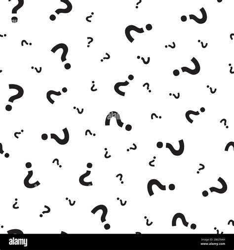 Question Mark Grunge Seamless Pattern Query Marks Random Vector Repeat
