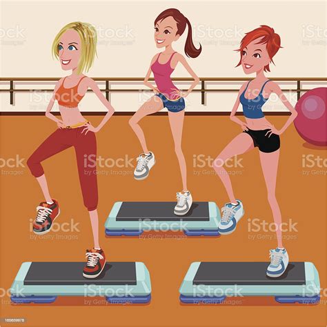 Group Step Class Stock Illustration Download Image Now Exercising Healthy Lifestyle Single Group Step Class Stock Illustration Download Image Now Exercising Healthy Lifestyle Single