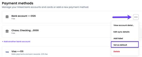 How To Set A Default Payment Method Melio