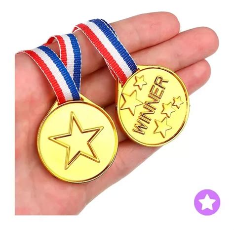 Medallas Doradas Ganador Fiesta Deporte Premio 10unid Jg8z Mercadolibre