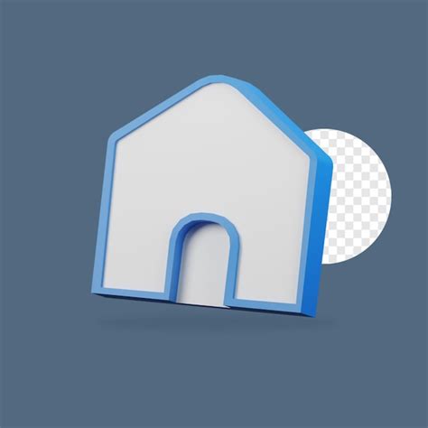 Premium PSD 3d Home Icon Ui